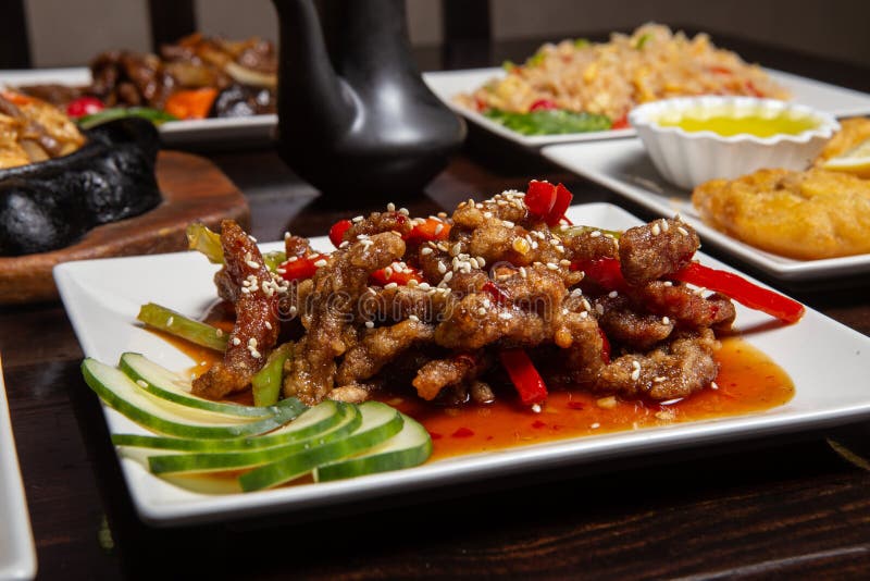 Chinese spicy meat stock image. Image of background - 179630849