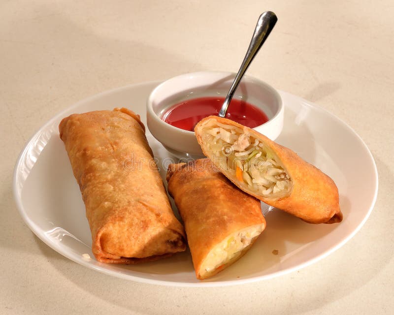 Chinese spring roll fried stock photo. Image of carrot - 115781080