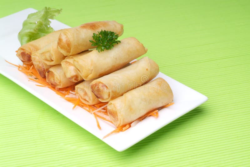 Chinese spring rolls stock photo. Image of mini, diet - 17394330