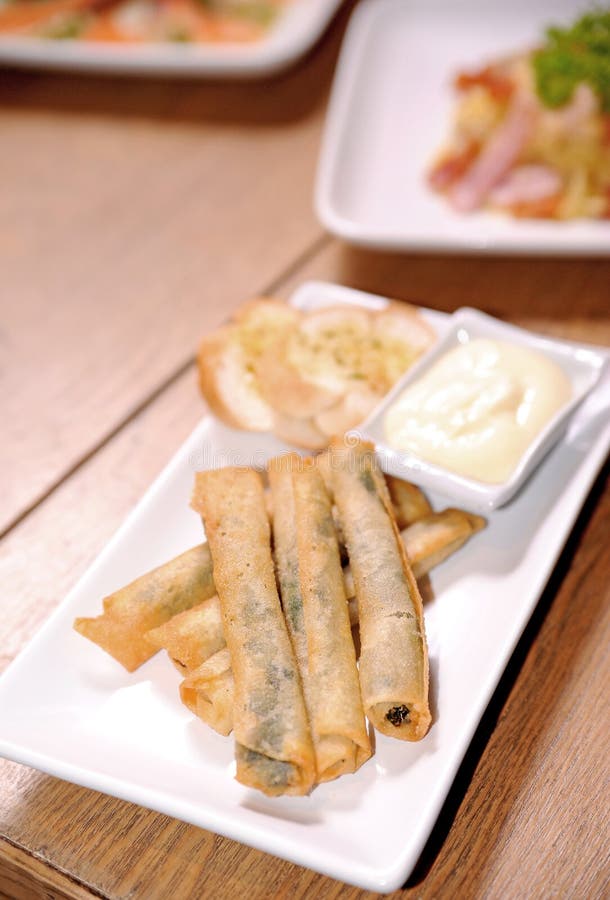 Chinese Spring Rolls stock photo. Image of closeup, deep - 13459540