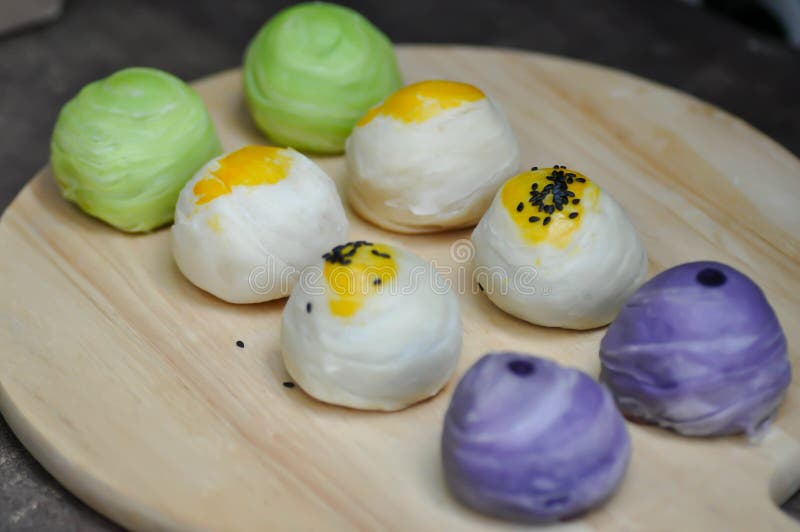 Chinese Spring Rolls, Moon Cake Stock Image - Image of stuffed, cake ...