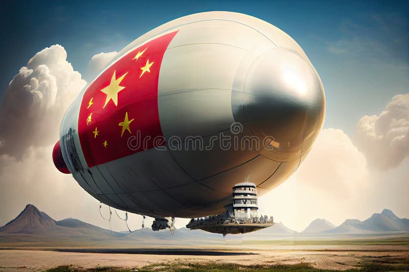 Chinese Spy Balloon Generative AI Illustration Stock Illustration ...