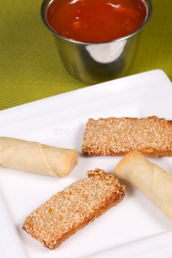 Chinese starters stock photo. Image of toast, horizontal - 23637502