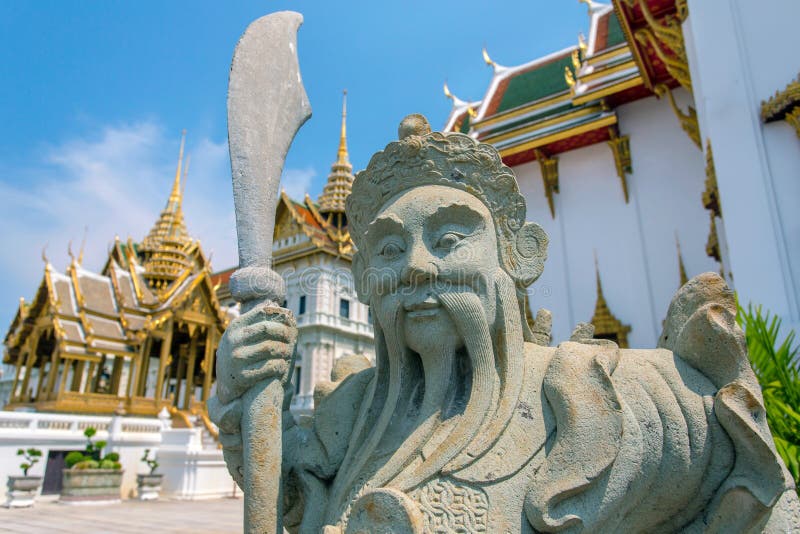Chinese Statue in Grand Palace Stock Image - Image of golden, statue ...