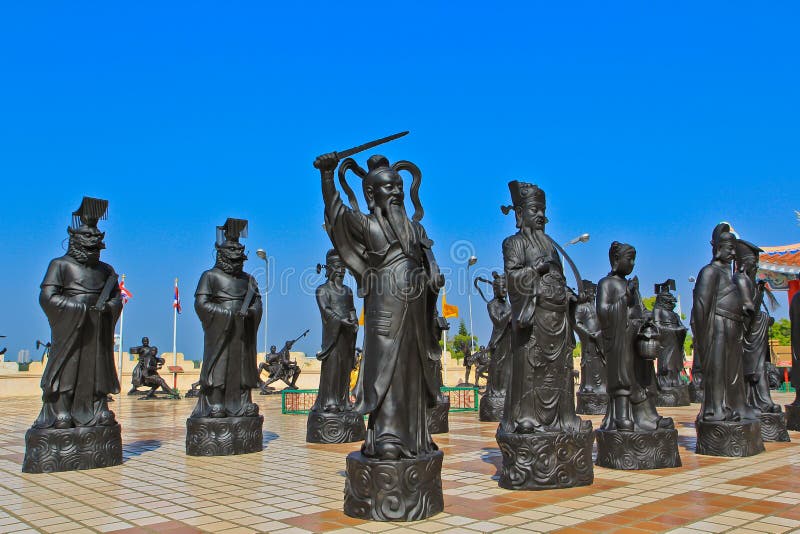 Chinese statues stock photo. Image of blue, giant, ancient - 26353812