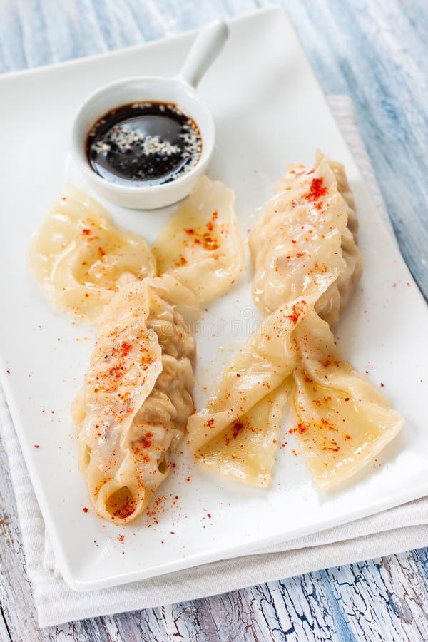 Chinese Steam DumplingsÂ Gioza in Various Forming Stock Photo - Image ...