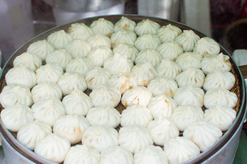 Chinese Steamed Wormwood Bread Stock Image - Image of black, common ...