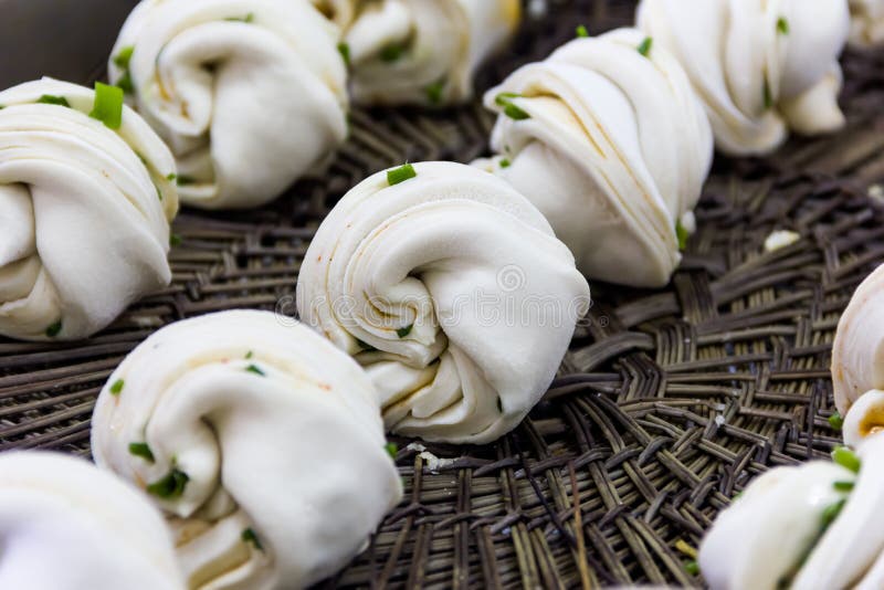 Chinese Steamed Bread Making Kitchen Chinese Restaurant Stock Photos ...