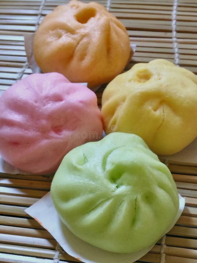 Chinese Steamed Buns Colorful . Stock Photo - Image of khinkali, buns ...