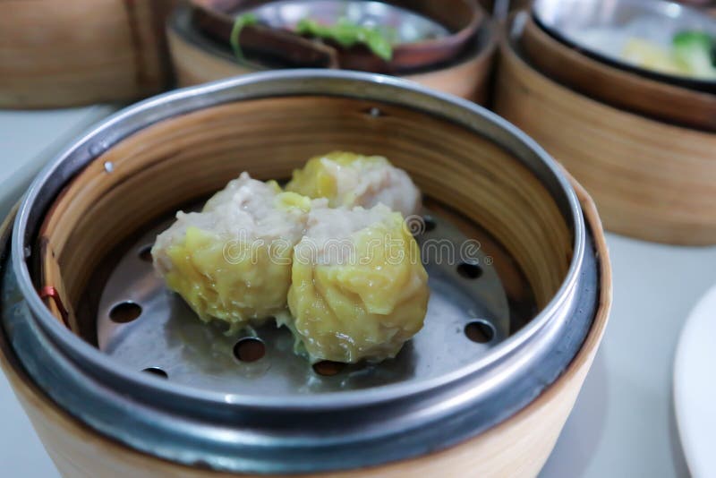 Chinese Steamed Dumpling or Dim Sum Stock Photo - Image of steamed ...