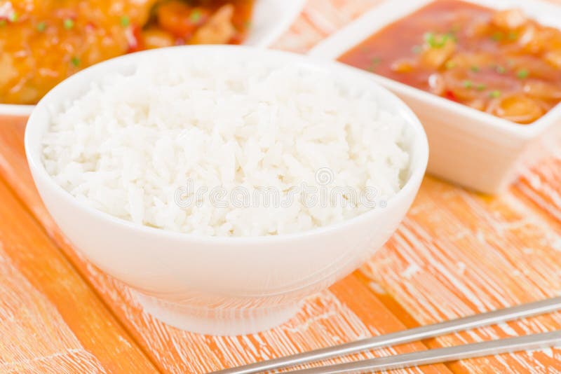 Chinese Steamed Rice stock photo. Image of buffet, boiled - 50525628