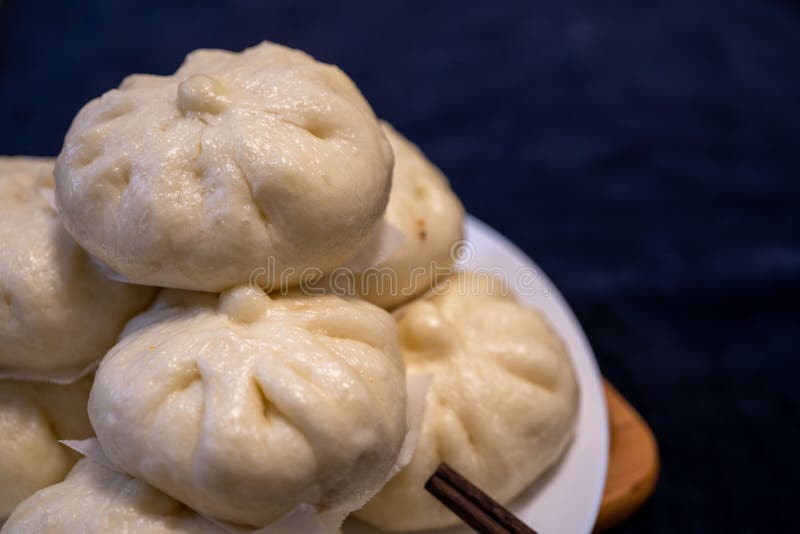 The Chinese Steamed Stuffed Bun. Stock Photo - Image of health, life ...