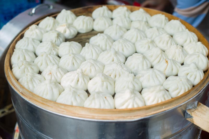 Steamed stuffed bun stock image. Image of cooking, lunch - 102751809