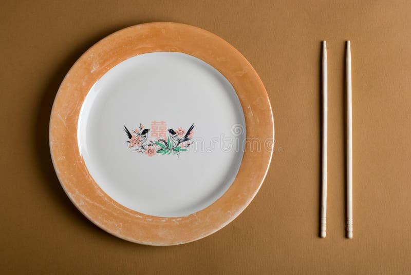 The Chinese Sticks and Plate Stock Photo - Image of plate, tray: 21744144