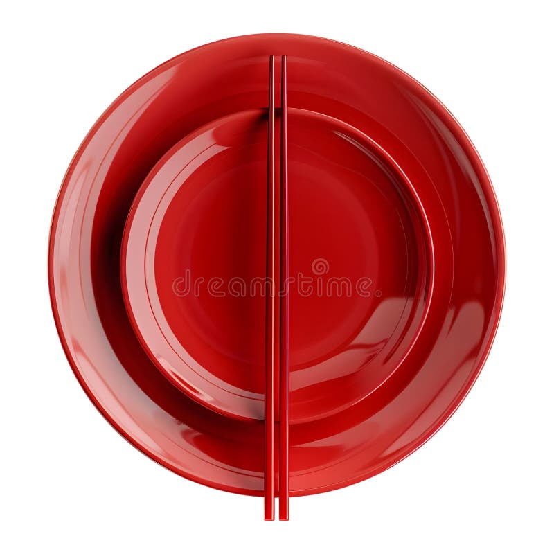 Chinese Sticks on Red Plate on Transparent Background - Ai Generated ...