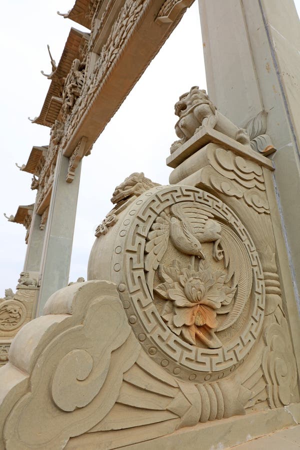 Chinese Stone Arch Building Stock Photo - Image of architecture ...