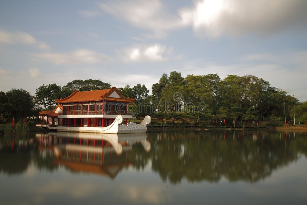 Chinese Stone boat 2 stock photo. Image of marble, park - 29018734