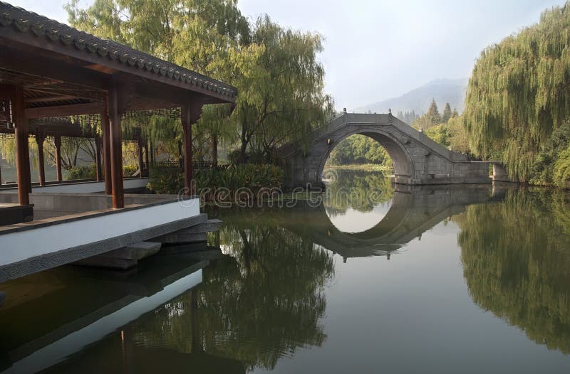 Chinese stone bridge stock image. Image of rock, peaceful - 37525605