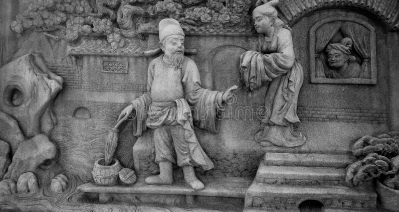 Chinese stone carving stock photo. Image of fantasy - 142285604