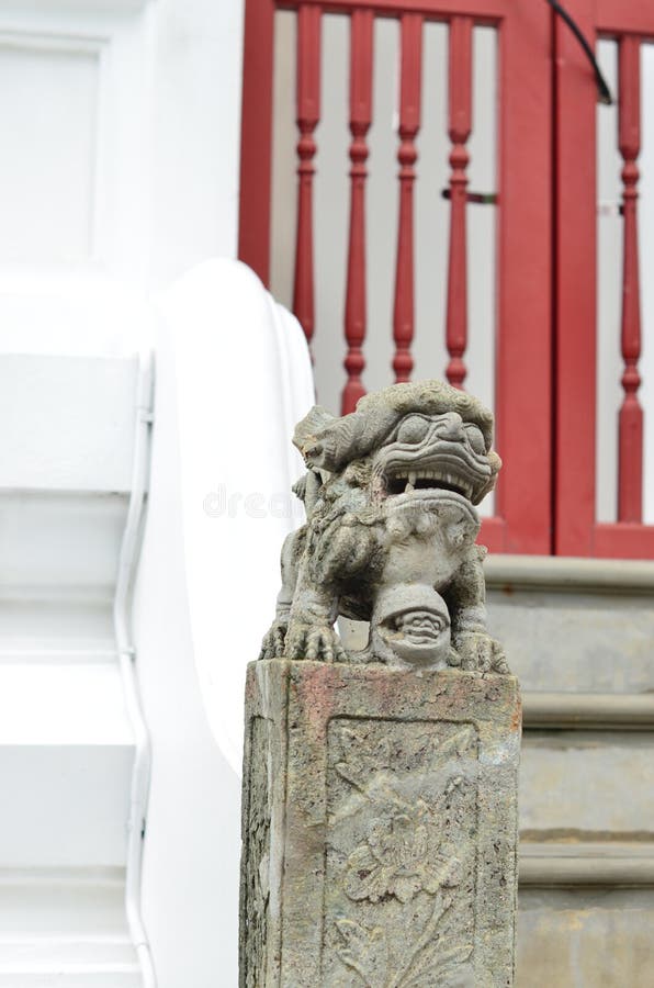 Chinese stone monster stock image. Image of decorate - 74671749