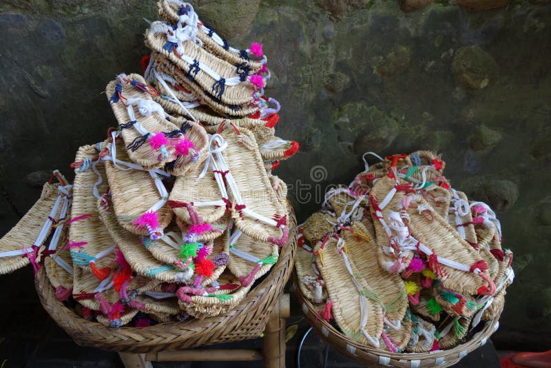 Chinese straw sandals stock photo. Image of classical - 33218350