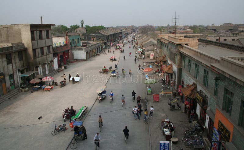 Chinese street editorial image. Image of busy, oldtown - 92478525