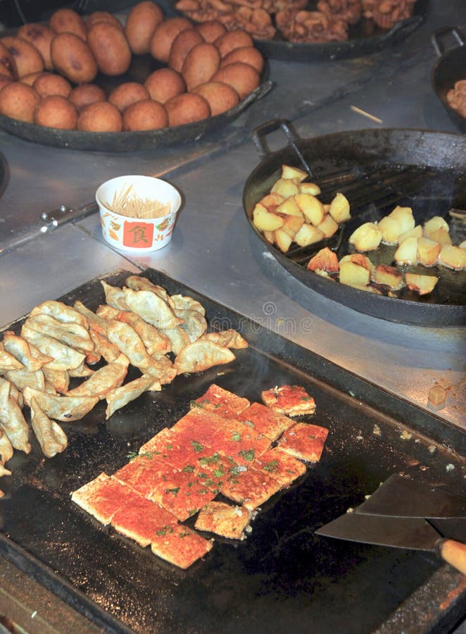 Chinese Traditional Street Food Stock Image - Image of meat, skewer ...