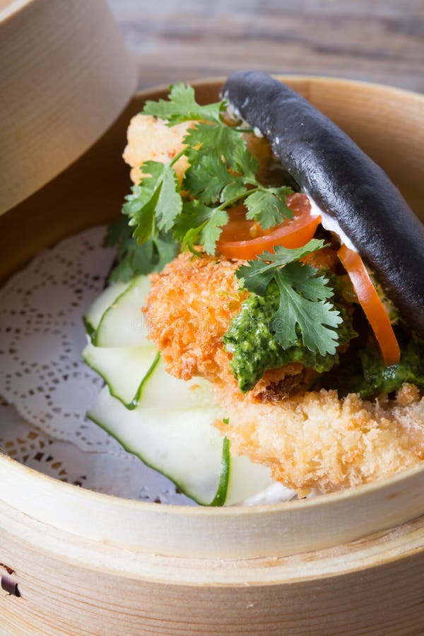 Chinese stuffed bread stock image. Image of nuts, asia - 95188423