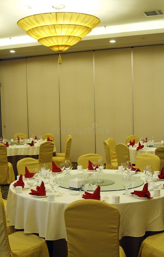 Chinese-style banquet hall stock image. Image of china - 10294259