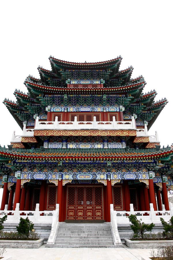 Chinese Style Lamp Shade on a Black Background Stock Image - Image of ...