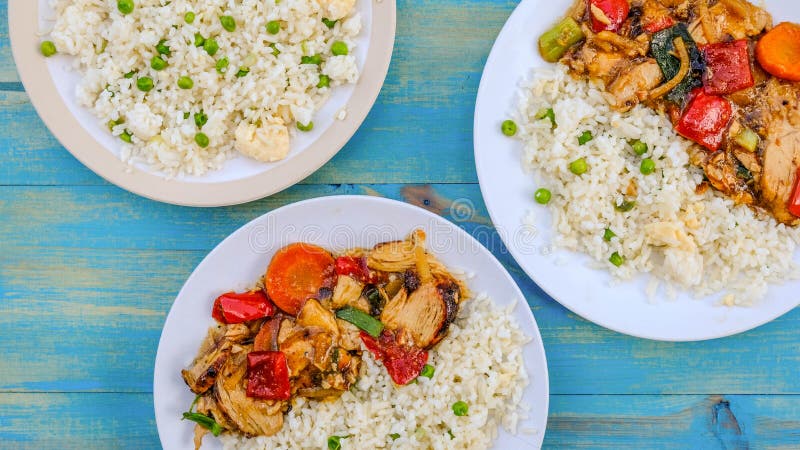 Chinese Style Chicken and Ginger with Rice Stock Image - Image of ...