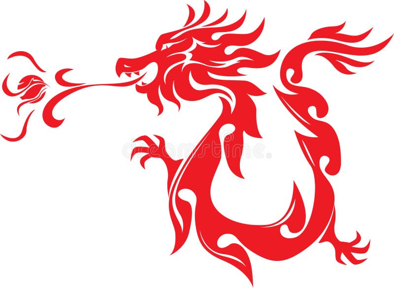 Chinese Dragon Breathing Fire Drawing 60+ Thousand Fire Dragon