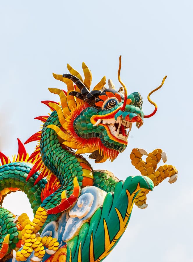 Chinese Style Dragon Statue Stock Image - Image of decoration, culture ...