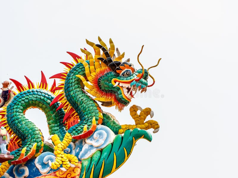 Chinese Style Dragon Statue Stock Image - Image of golden, oriental ...