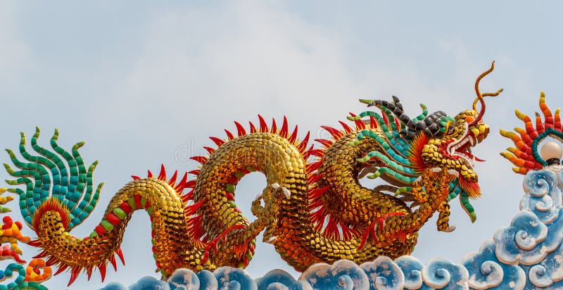 Chinese Style Dragon Statue Stock Photo - Image of culture, guangzhou ...