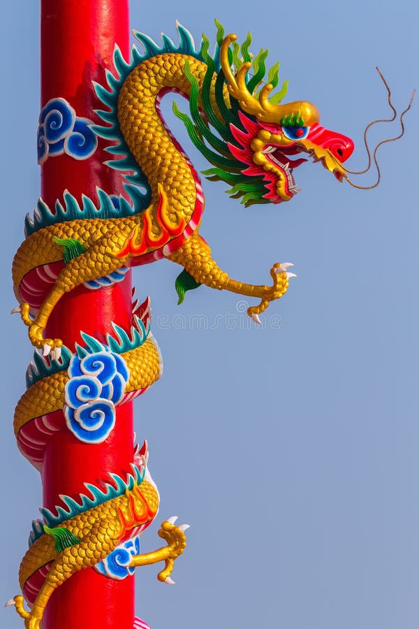 Chinese Style Dragon Statue Stock Photo - Image of ancient, bayonet ...