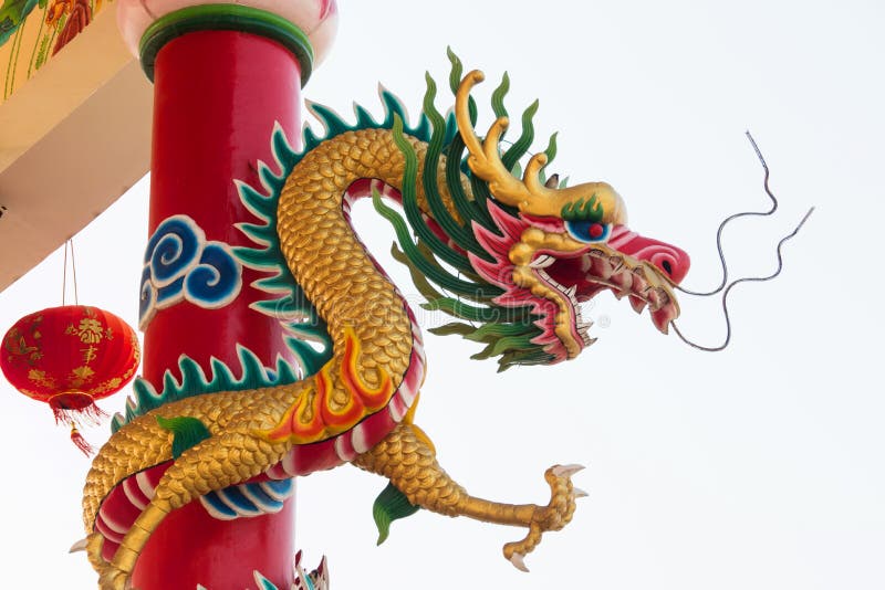 Chinese Style Dragon Statue Stock Photo - Image of dragon, decorative ...