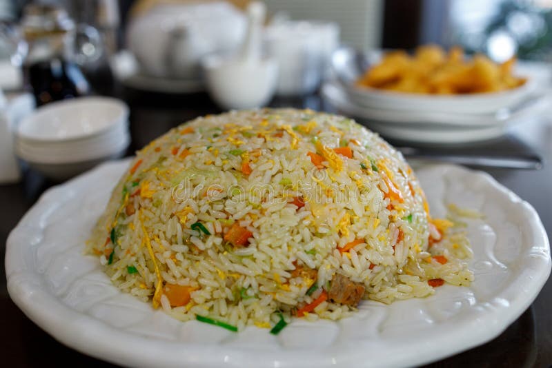 Chinese Style Egg Fried Rice Stock Image - Image of food, chinese ...
