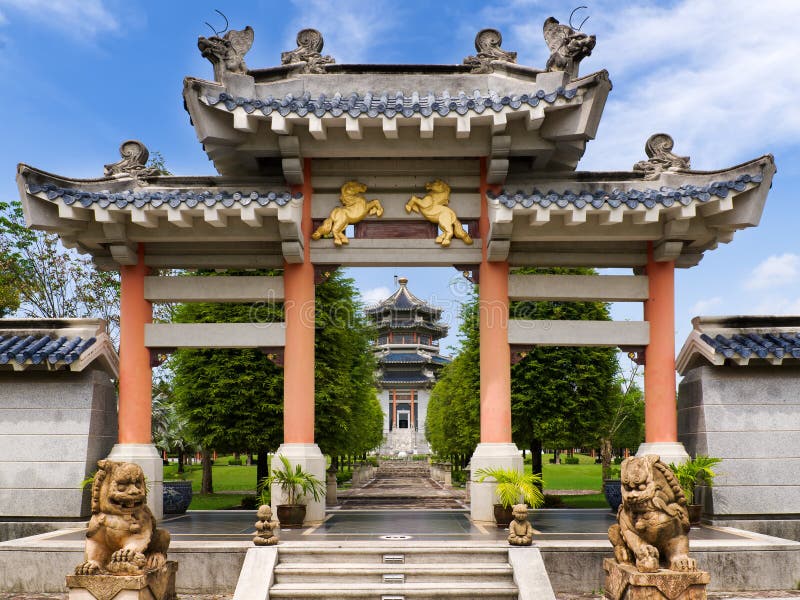 Chinese style entrance stock image. Image of gate, traditional - 21504825
