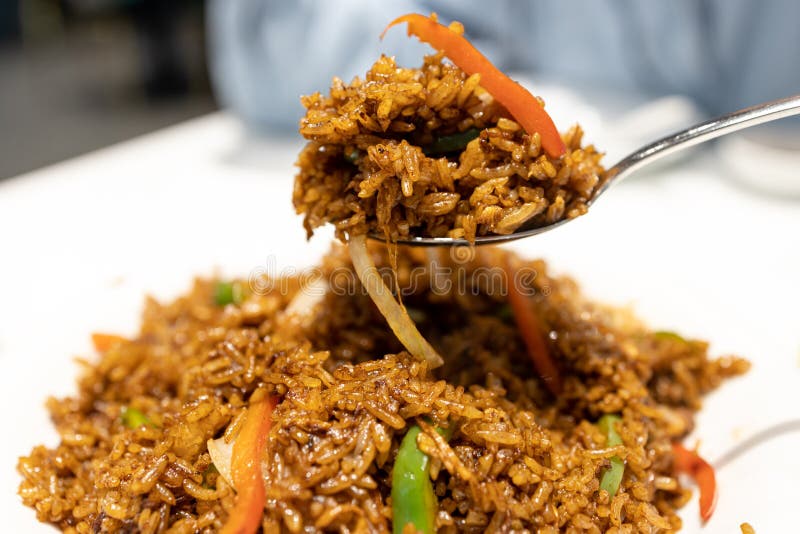 Chinese style fired rice stock image. Image of dish - 221174641