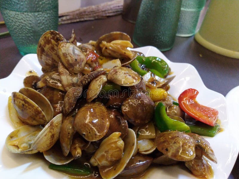 Chinese Style Food Seafood and Vegetables in Hongkong Stock Photo ...