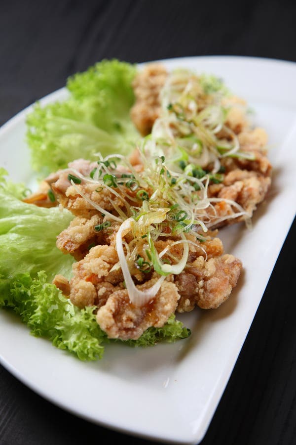 Chinese-style Fried Chicken Yu Lin Chi Stock Photo - Image of black ...