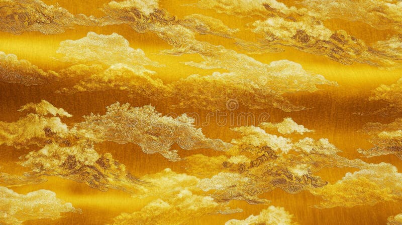 A Chinese-style Gold Cloud Texture for Design Projects Stock Photo ...