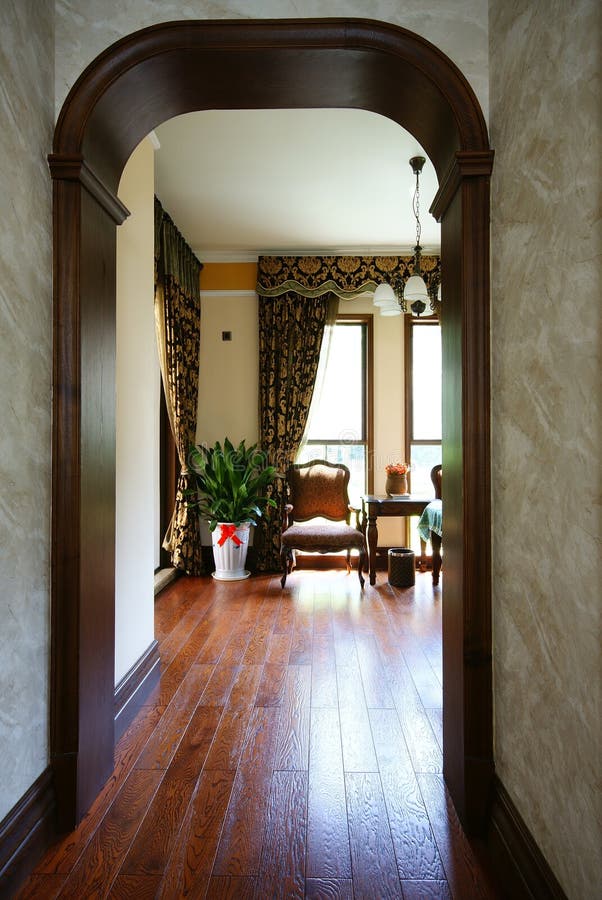 Chinese style house stock photo. Image of indoor, adornment - 9828076