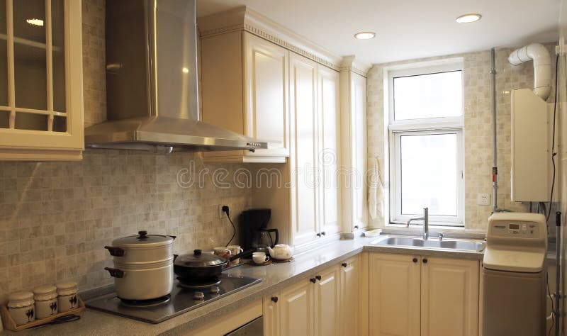 Chinese-style kitchen. stock photo. Image of bake, china - 5031584