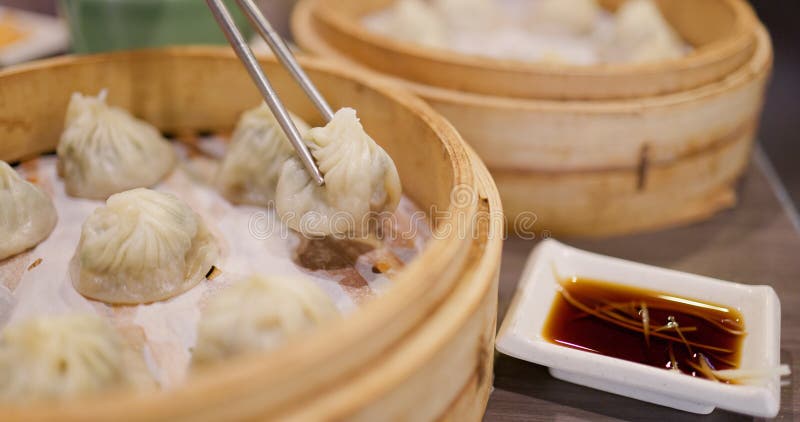 Chinese Style Steamed Soup Bun Stock Image - Image of lunch, dumpling ...