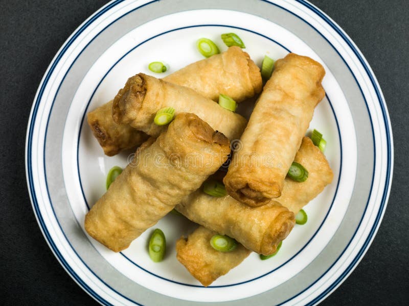 Chinese Style Vegetable Spring Rolls Stock Photo - Image of eating ...