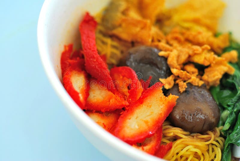 Chinese Style Vegetarian Fish Ball Noodles Stock Image - Image of ...