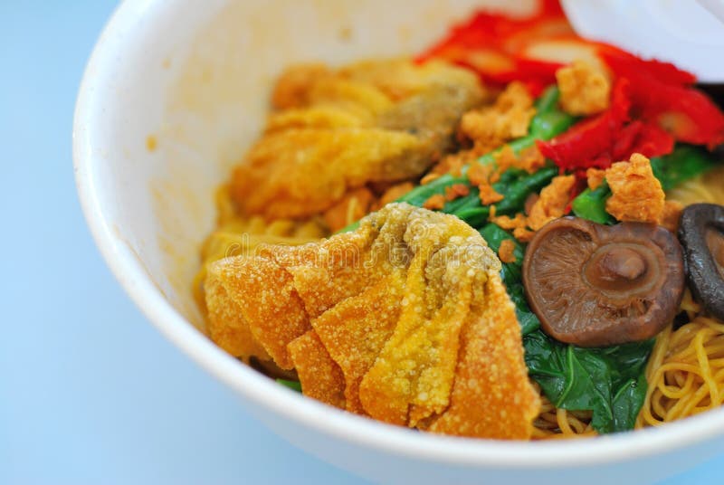 Chinese Style Vegetarian Fish Ball Noodles Stock Image - Image of ...