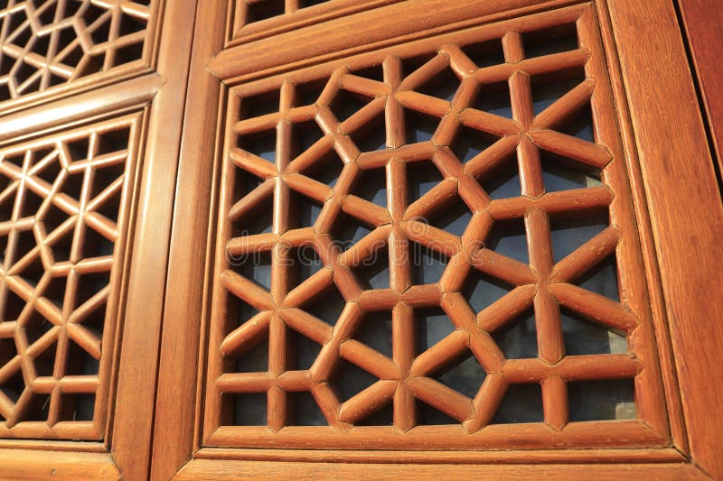 Chinese Style Wooden Windows Stock Photo - Image of antique, sculpture ...